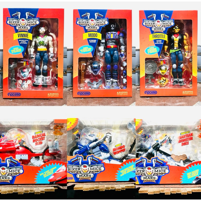[Set of 3] Nacelle Co. Biker Mice from Mars: Throttle, Martian Monster ...