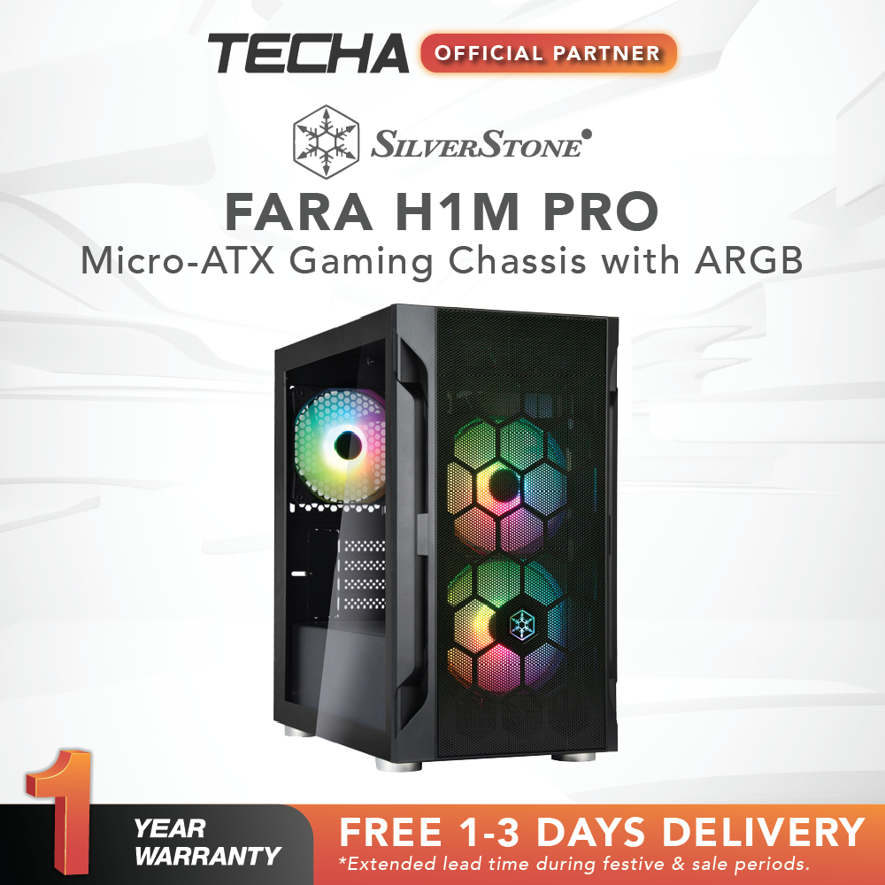 [FREE NEXT DAY] SilverStone FARA H1M PRO | ARGB | Micro-ATX gaming ...