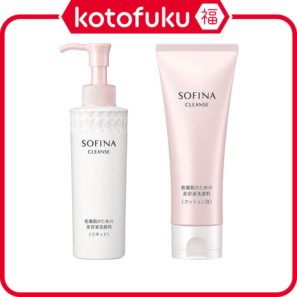 Kao Sofina Facial Cleanser for Dry Skin - Liquid (150mL) / Cushion Foam (120g) | Shopee Singapore