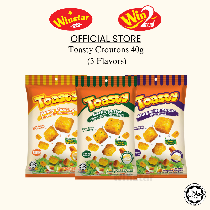 [NEW] Win2 Toasty Croutons | Garlic Bread | Crispy Bread | Made of Real ...
