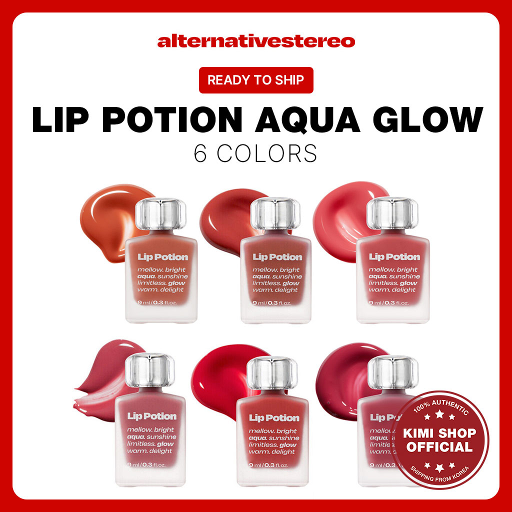 [Alternative Stereo] Lip Potion Aqua Glow 6 Colors 3.5g / Shipping from ...