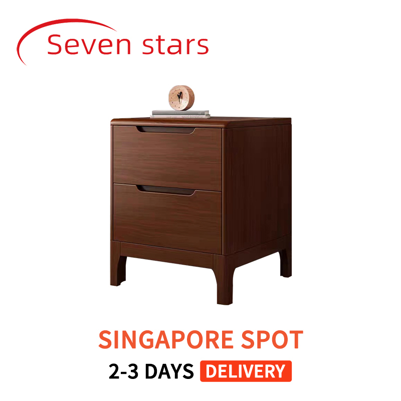 🌟 （Shipping From SG）Solid Wood Bedside Table Nordic Simple Style ...