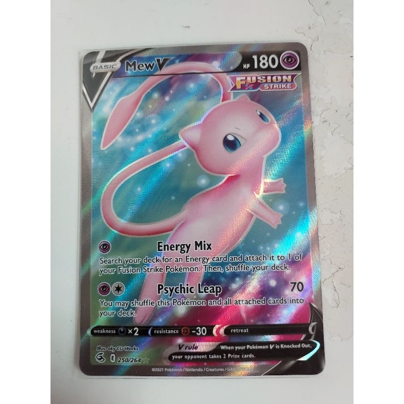 Pokemon mew v full art fusion strike card | Shopee Singapore