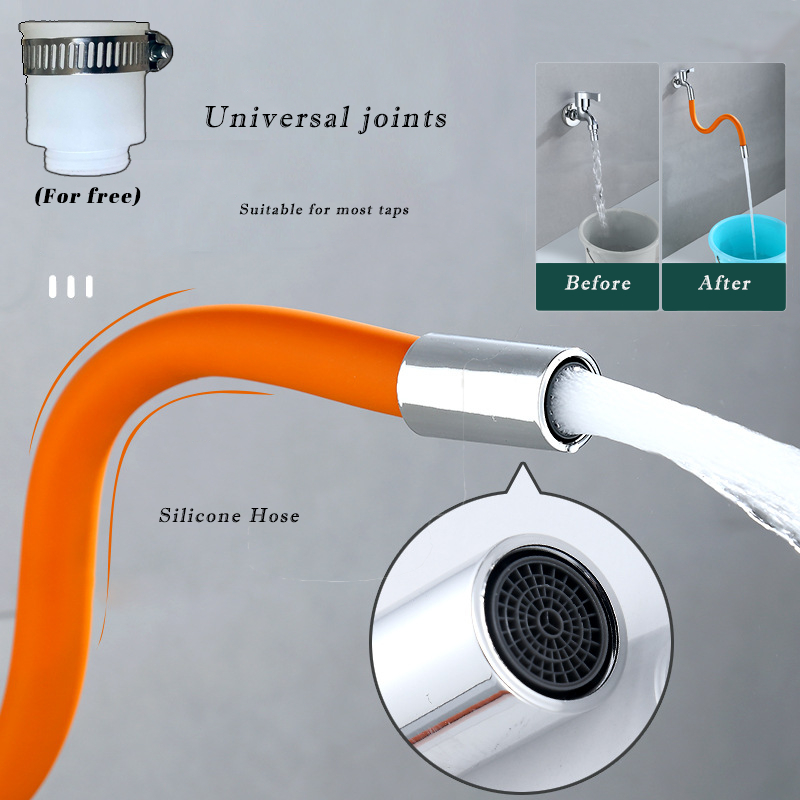 【SG】Adjustable Water Tap Extension Tube Faucet Extender Bending ...