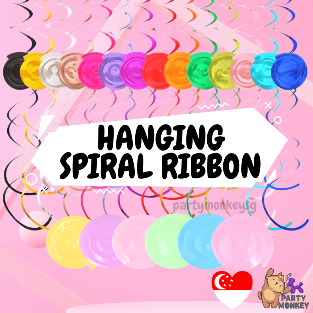 [SG Seller] Spiral Hanging Ribbon Ceiling Metallic Curling Ribbons ...