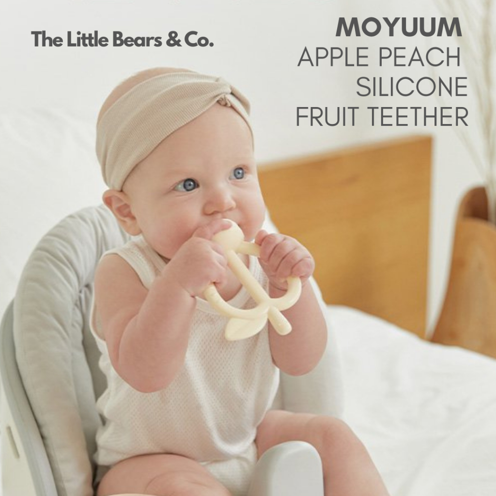[CLEARANCE] Moyuum Apple Peach Silicon Fruits Teether / Fruits Feeder ...