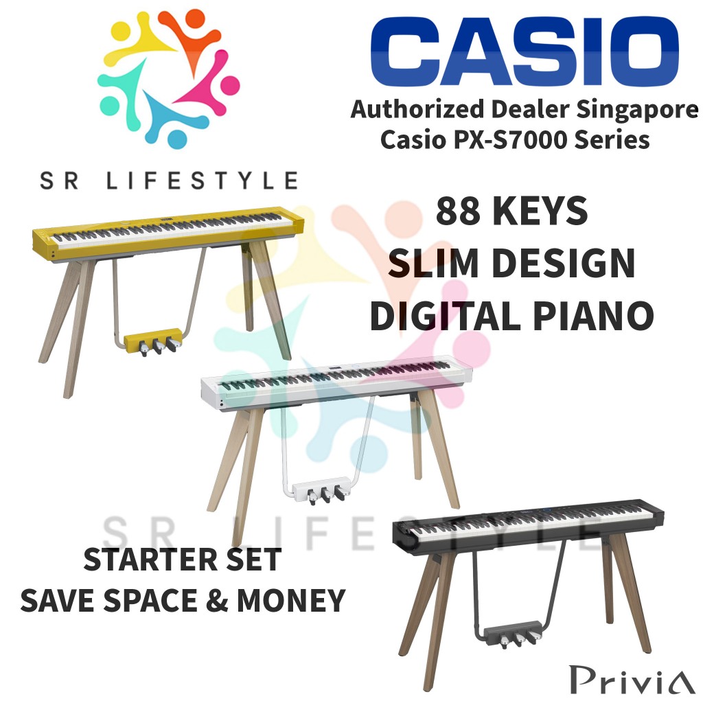 Casio PX-S7000 Series Privia Digital Piano Keyboard 88 Keys (PXS7000 BK ...