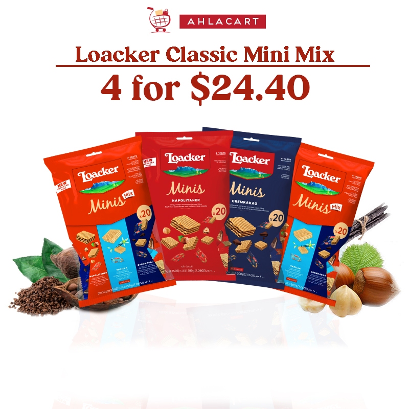 Loacker Classic Mini Mix (Napolitaner, Cremkakao, Mix) 4x200g - 4 for ...