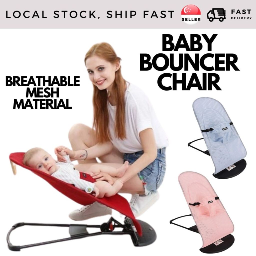 🇸🇬 Local Stock 🇸🇬 Baby Bouncer Rocker Chair Foldable with Breathable ...