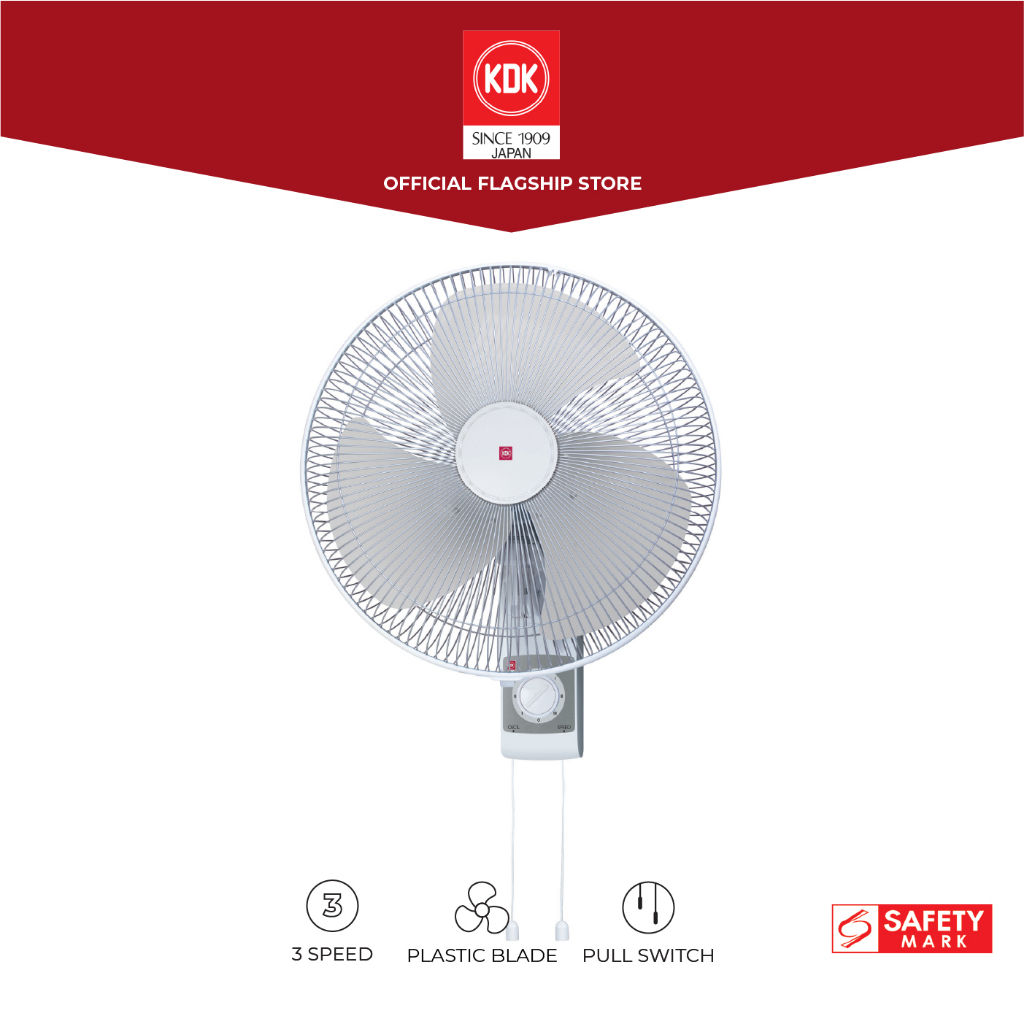 KDK M30CS Wall Fan with Pull Switch and 3-Speed | Shopee Singapore