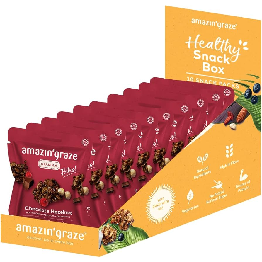 Amazin'Graze Chocolate Hazelnut Granola (Pack of 10) 300g | Shopee ...