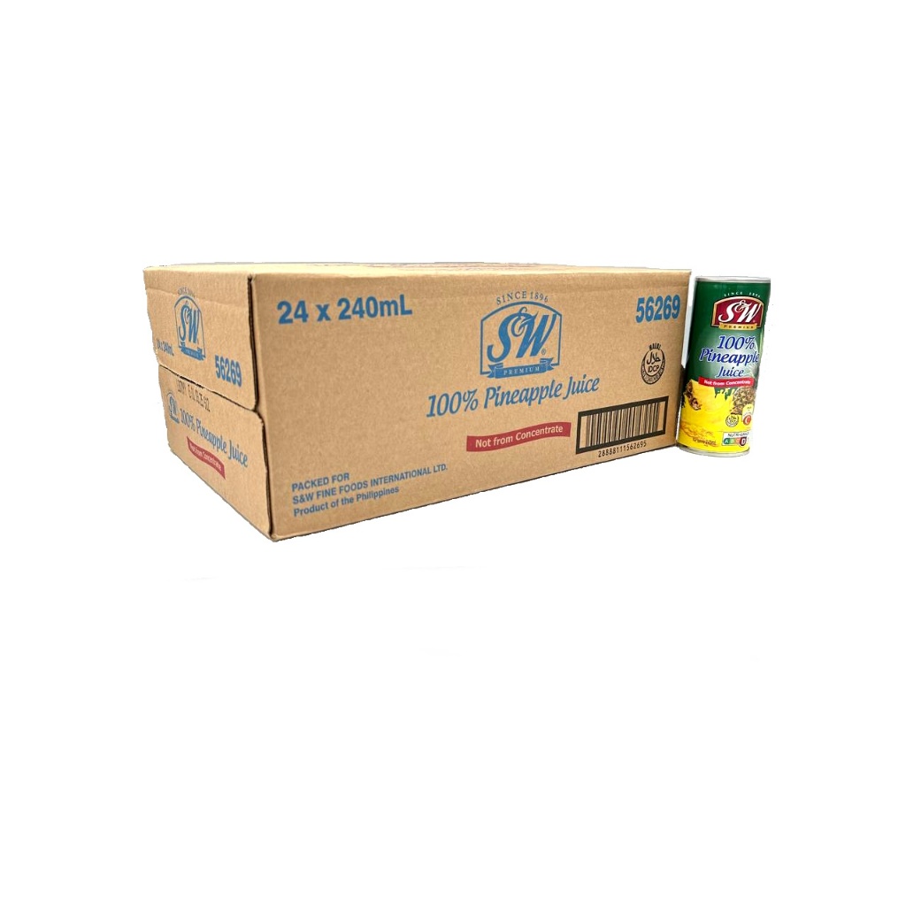 S&W Pineapple Juice 24 x 240ml | Shopee Singapore