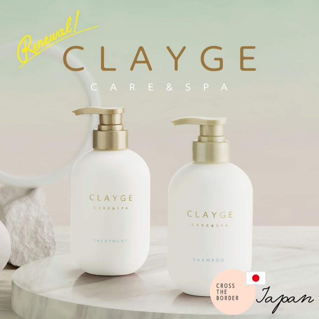 CLAYGE Hair Shampoo 500ml Treatment Conditioner 500g Head Spa Clay Mask For Neutral Dry Oily ...
