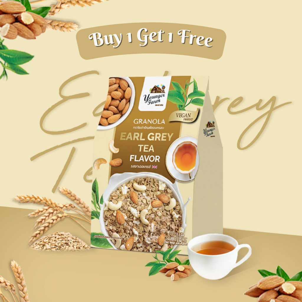[BUY 1 FREE 1] Thai Younger Farm Halal Granola Cereal (Earl Grey Tea ...