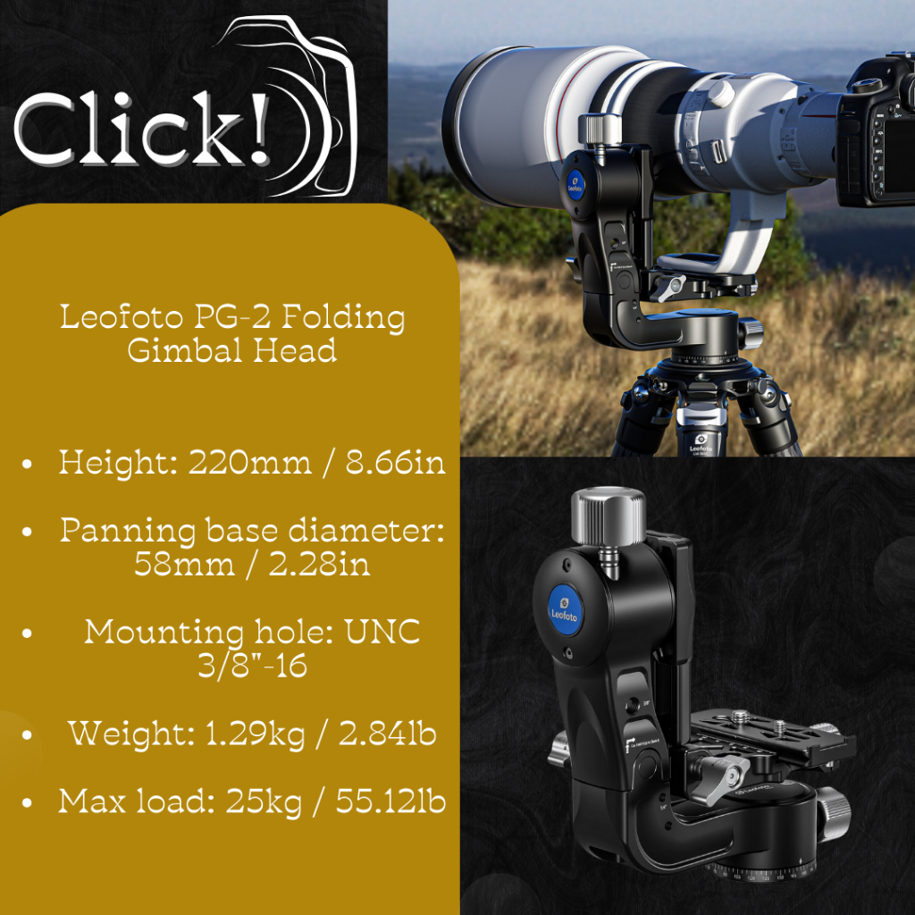 Leofoto PG-2 Folding Gimbal Head | Shopee Singapore