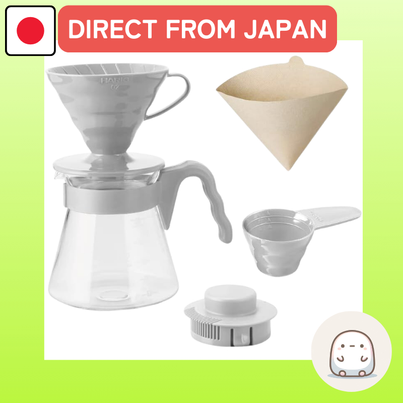 HARIO V60 Coffee Server 02 Set Pale Gray 1-4 Cups Drip Coffee Made in Japan VCSD-02PGR | Shopee ...