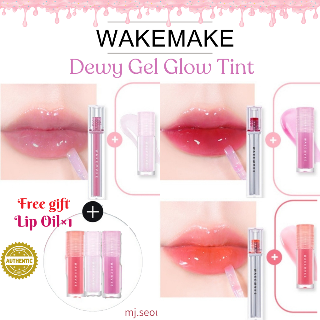 WAKEMAKE Dewy Gel Glow Tint 3g Limited Edition(+Lip Oil) | Shopee Singapore