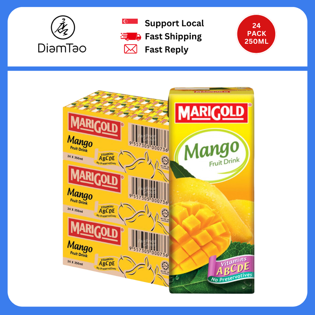 [Bundle of 3] Marigold Mango Fruit Drink 250ml x 24 Packets | Shopee ...