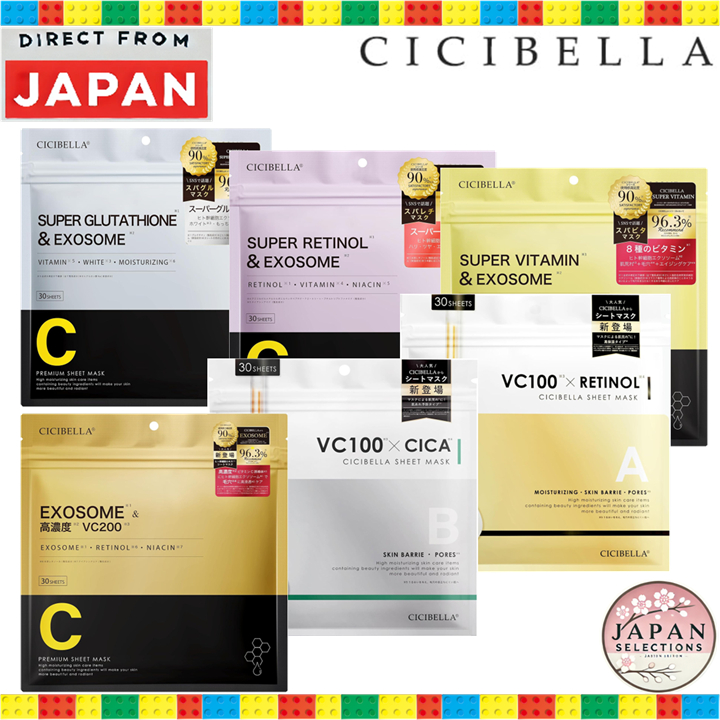 CICIBELLA Sheet Mask Super series/ VC100 series Exosome/CICA/RETINOL ...