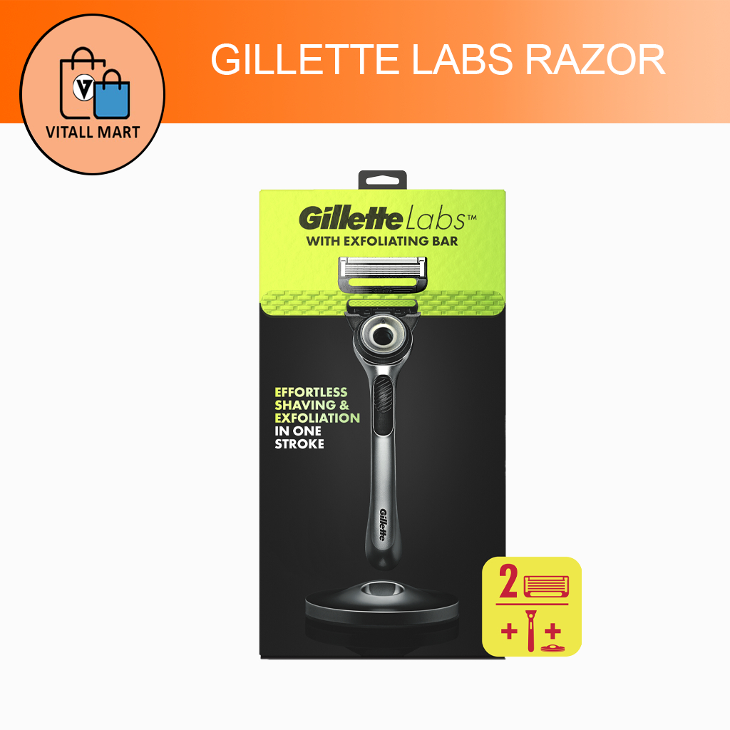 New Gillette Labs with Exfoliating Bar Razor - 1 Handle + 2 Razor Blade ...