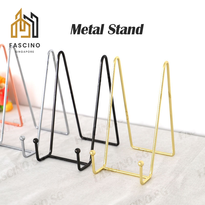 【SG】Iron Art Display Stand Plate Stands Metal Picture Frame Holder ...