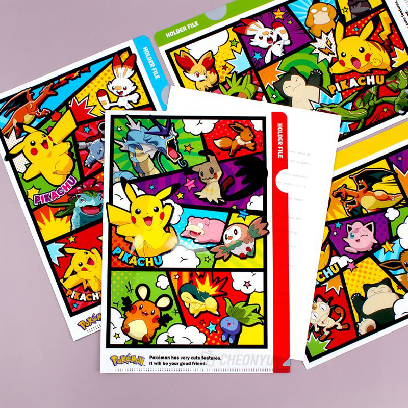 Pokemon PP A4 Document File Folder Paper Holder Cute Korean Stationery ...