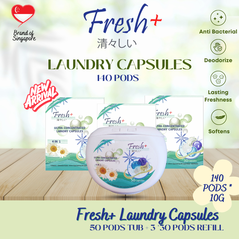 [New] FRESH+ Chamomile 4 in 1 Laundry Detergent 10g Capsules Refill ...