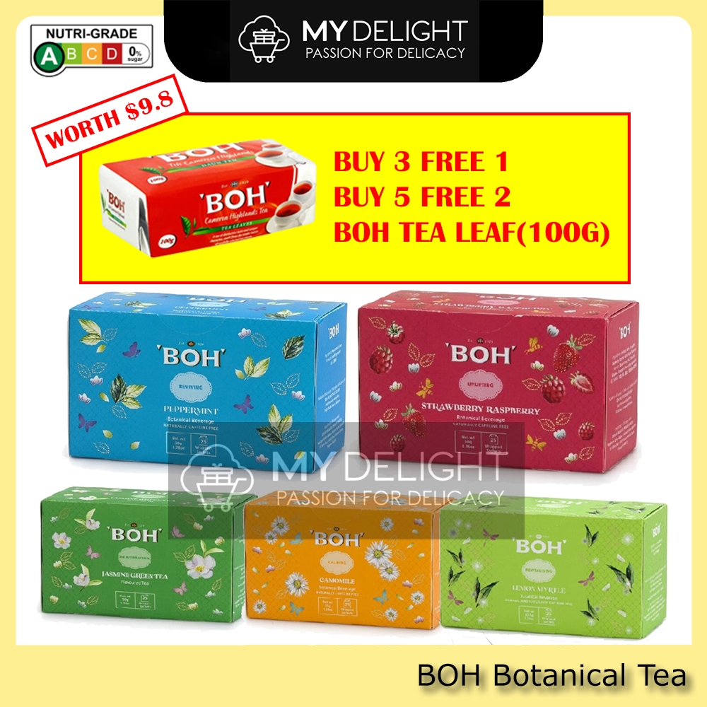 BOH Botanical Tea Bag Camomile Jasmine Green Tea Lemon Myrtle ...