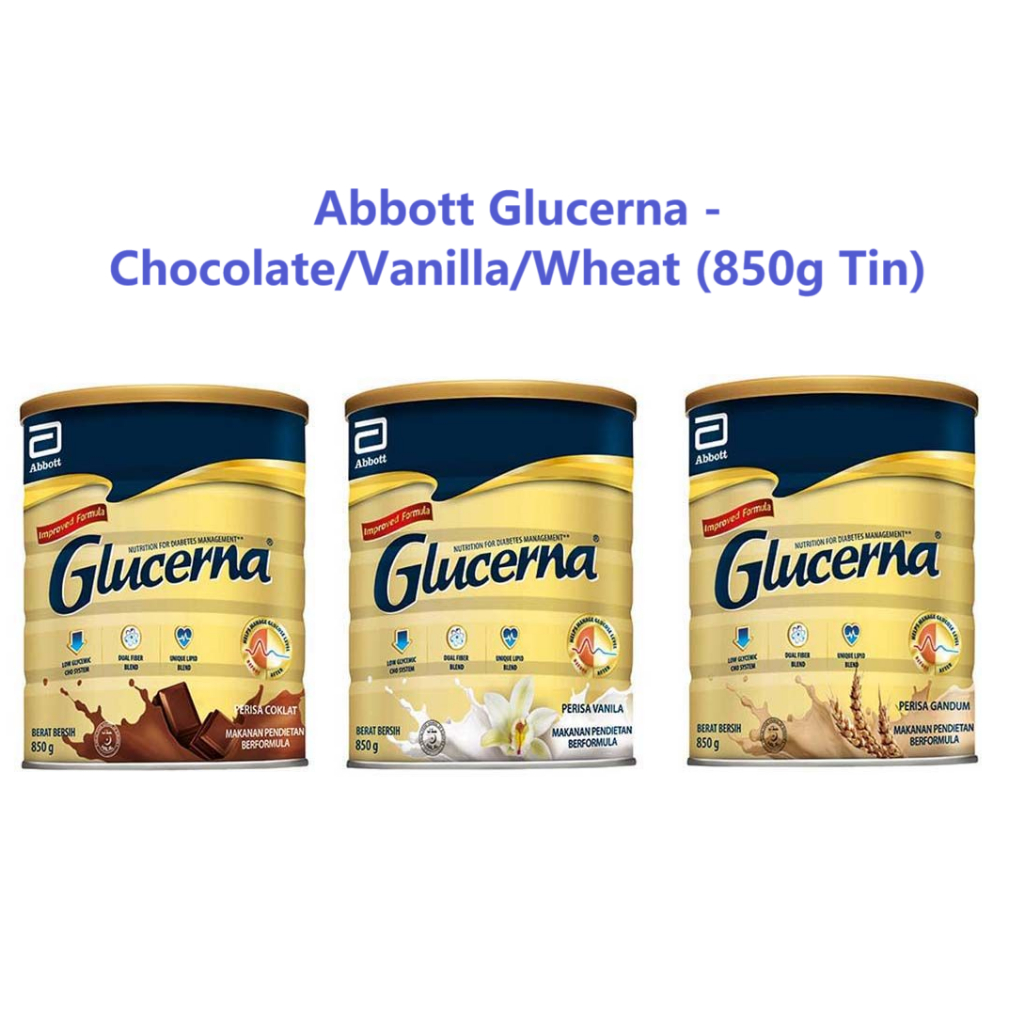 Abbott Glucerna - Chocolate/Vanilla/Wheat (400g/800g/850g Tin) | Shopee ...
