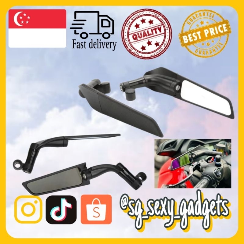 [LOCAL SELLER] Motorcycle Rear View Stealth Winglet/Motorbike Mirror ...