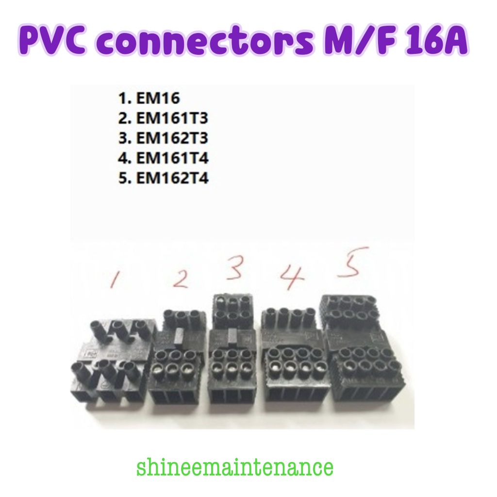 [10pc bundle!] PVC connectors 16A 2.5mm male/female Black | Shopee ...