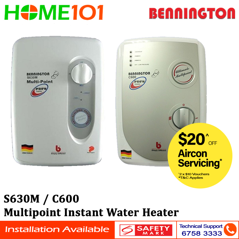 Bennington Multipoint Instant Heater S630M / C600 | Shopee Singapore