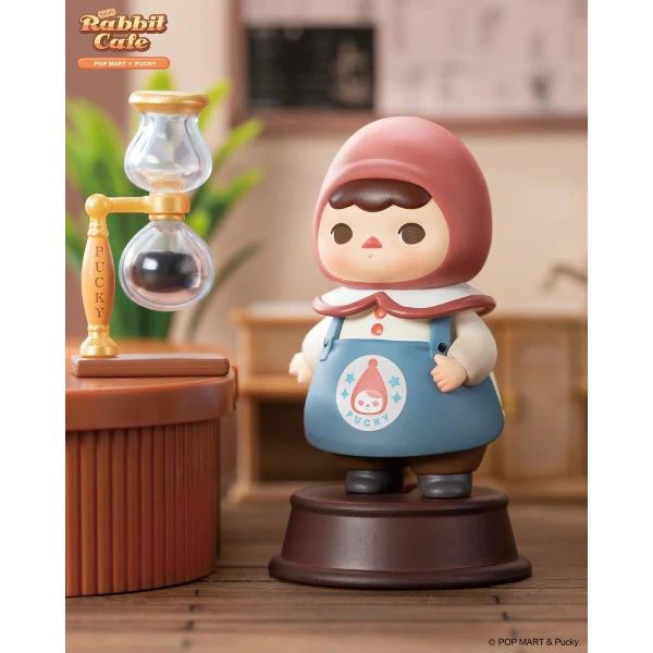 OFFICIAL POP MART Popmart 泡泡玛特 X Pucky Rabbit Cafe Poko Barista Coffee ...