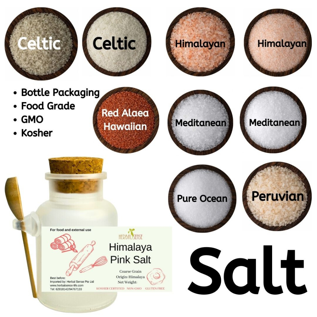 Herbal Sense Sea Salt Food Grade Celtic Salt, Himalayan Salt ...