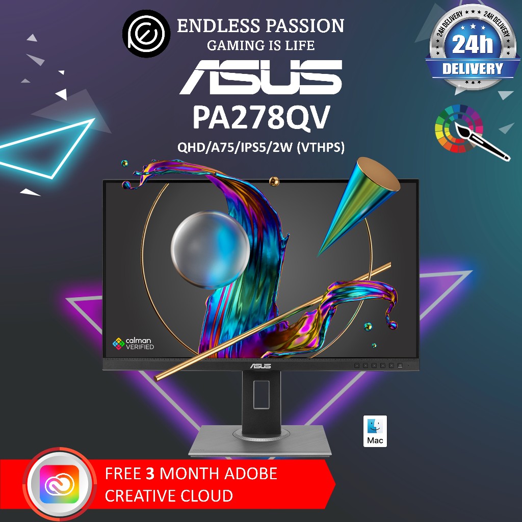 Asus ProArt Display PA278QV 27" Professional Monitor | Shopee Singapore