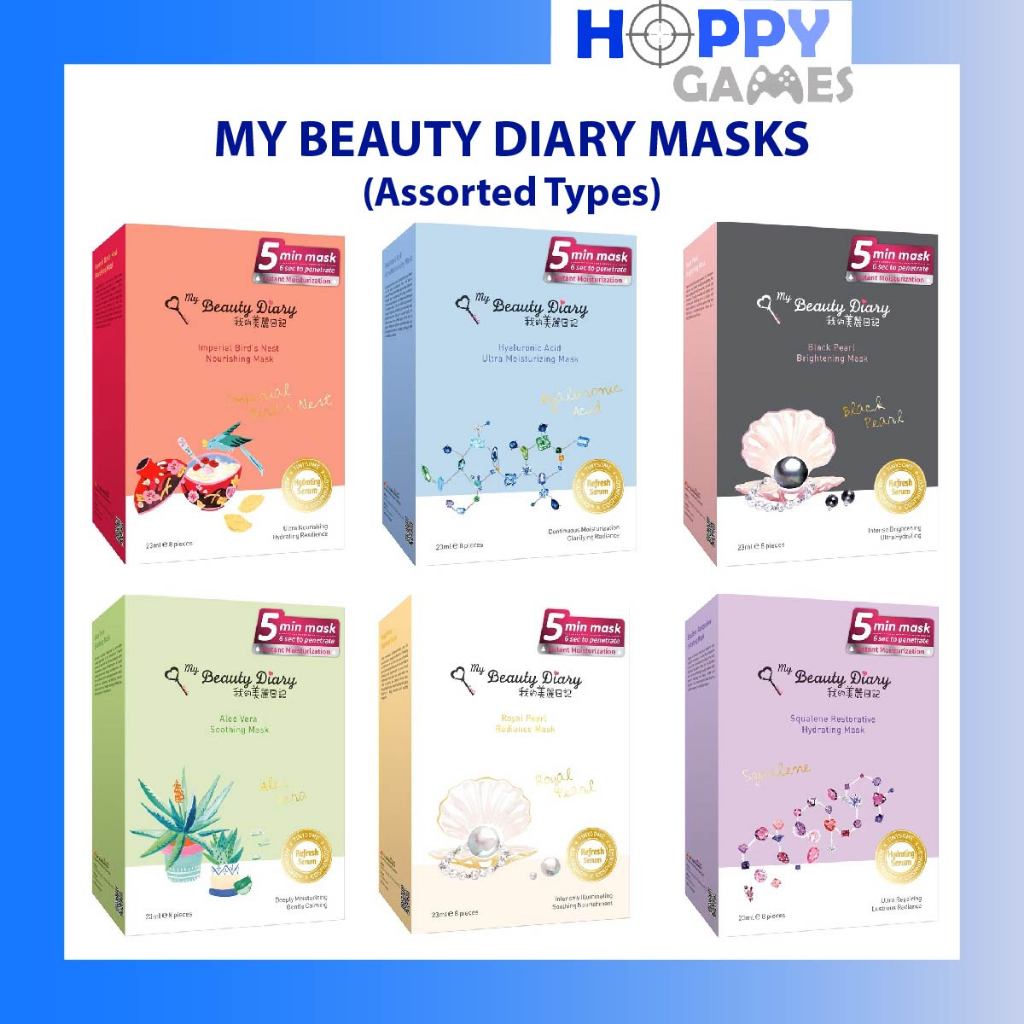 *WHOLESALE* My Beauty Diary Mask Masks Aloe Vera Black Pearl Hyaluronic Acid Imperial Bird Nest ...