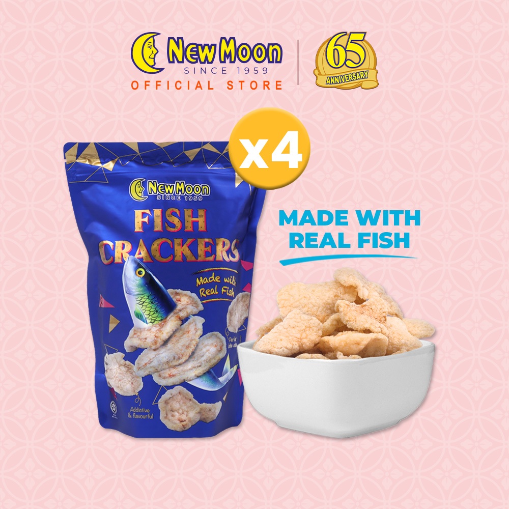 [Bundle of 4] New Moon Fish Crackers 75g | Shopee Singapore