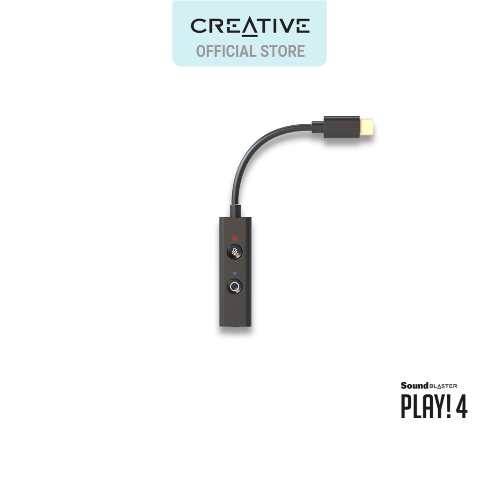 Creative Sound Blaster Play 4 Hi-res External USB-C DAC Ft. VoiceDetect ...