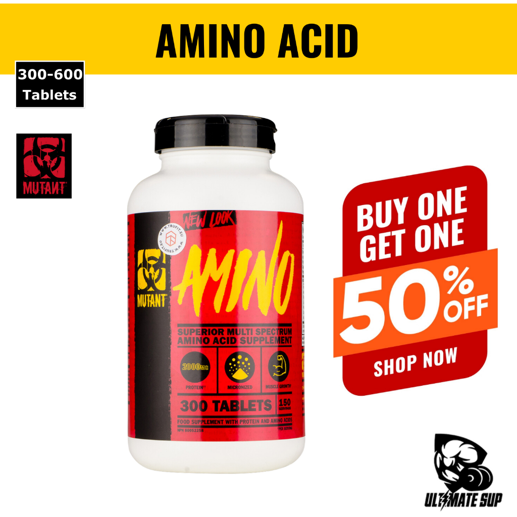 MUTANT AMINO, Amino Acid Supplement, 2000mg Protein, Muscle Growth ...
