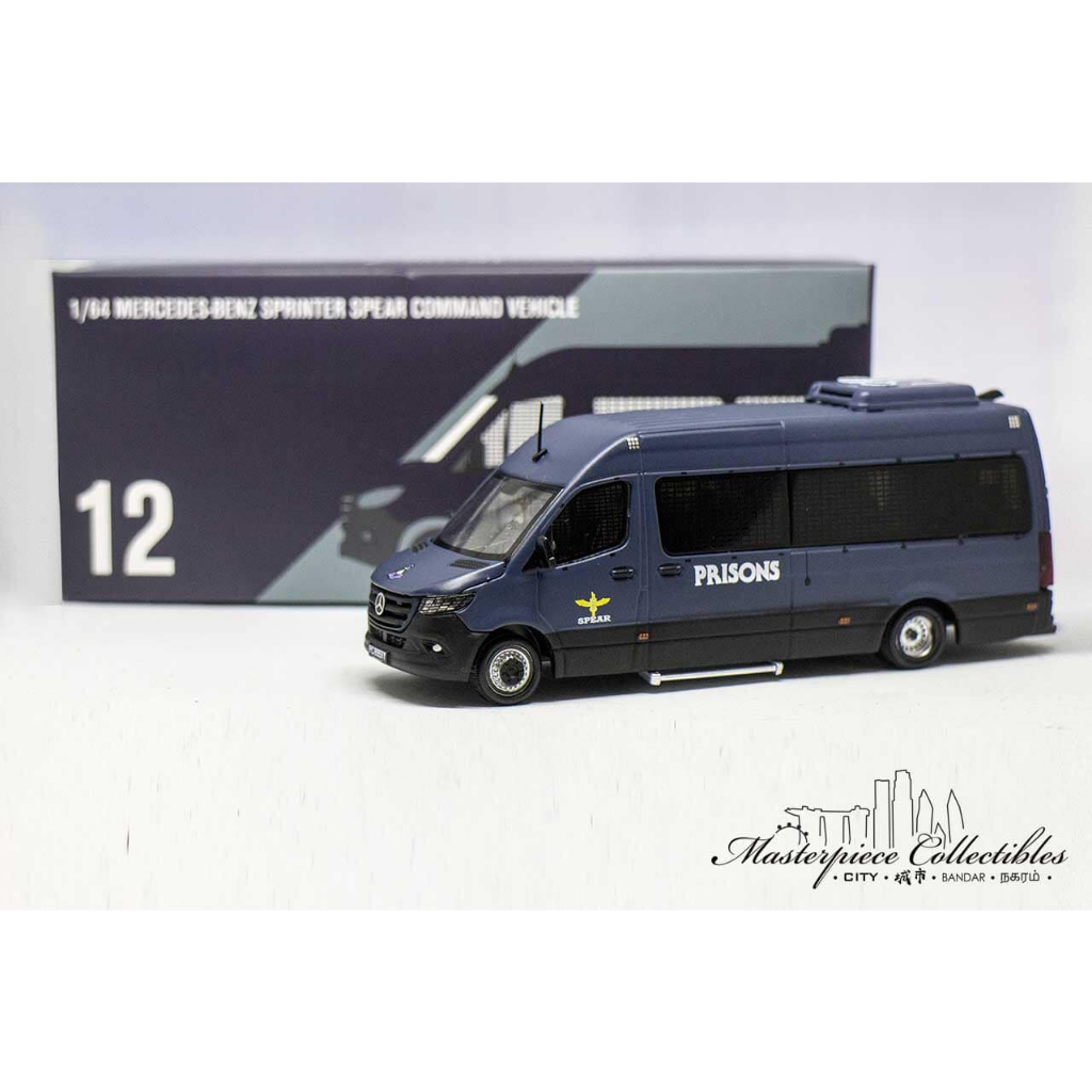 SG Seller: MP12 1/64 Scale Mercedes Benz Sprinter Spear Command Vehicle Prisons Van Masterpiece ...