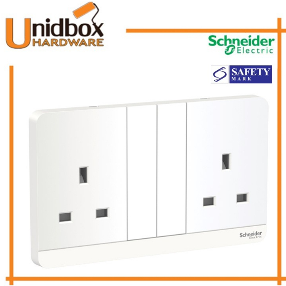 SCHNEIDER E83T25_WE_G2 AvatarOn, 2 switched socket, 3P, 13 A, 250 V ...