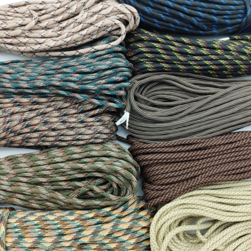 550 Paracord 100ft (30m) Camo Colours, Brown and Black Patterns ...