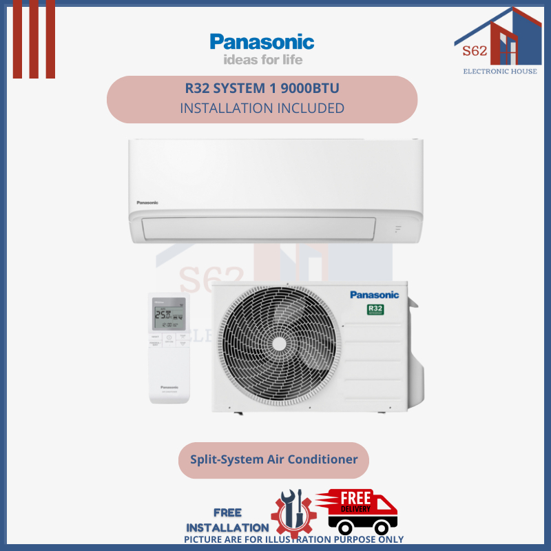 PANASONIC R32 SYSTEM 1 9000BTU (INSTALLATION INCLUDED) | Shopee Singapore