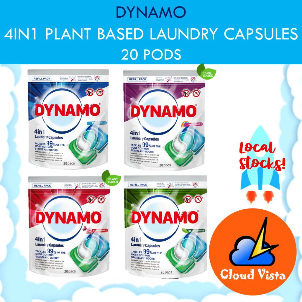Dynamo 4in1 Plant Based Laundry Capsules Refill Pack 20 Pods | Shopee ...