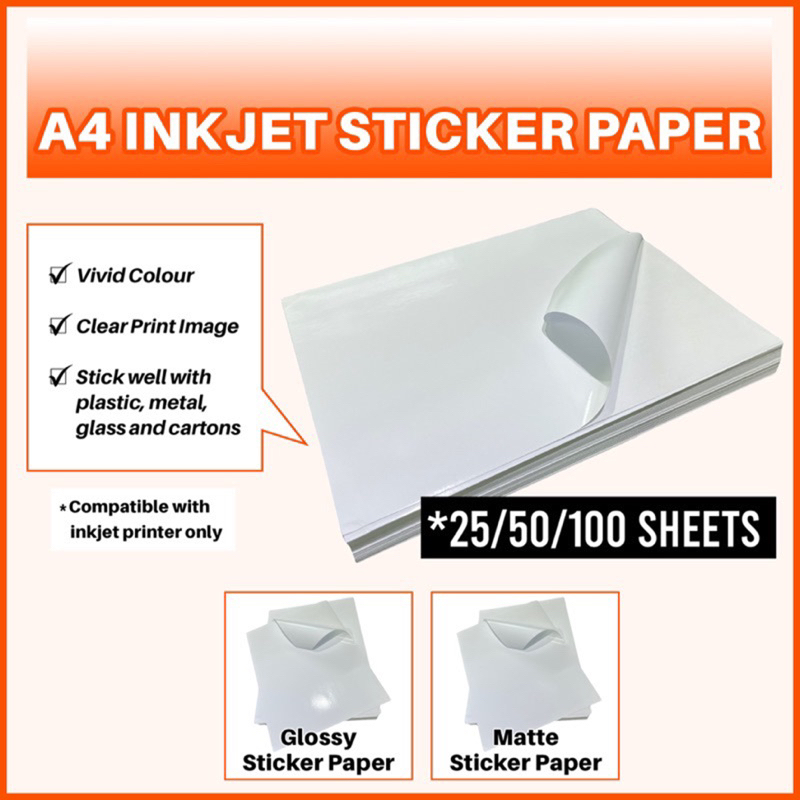 PP Synthetic Sticker A4 Inkjet Sticker Wholesale | Shopee Singapore