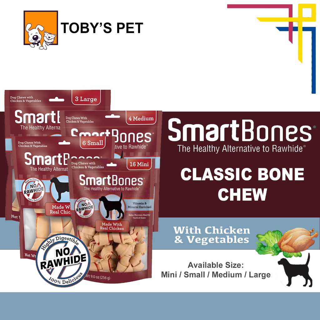 SmartBones Classic Bone Chews with Real Chicken & Vegetables (Available ...
