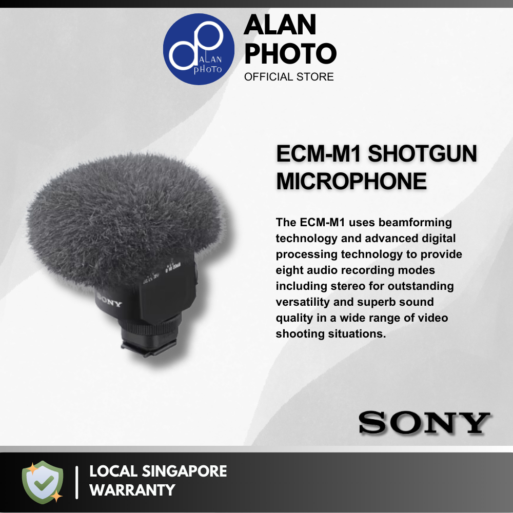 Sony ECM-M1 Compact Camera-Mount Digital Shotgun Microphone | Sony Singapore Warranty | Shopee ...