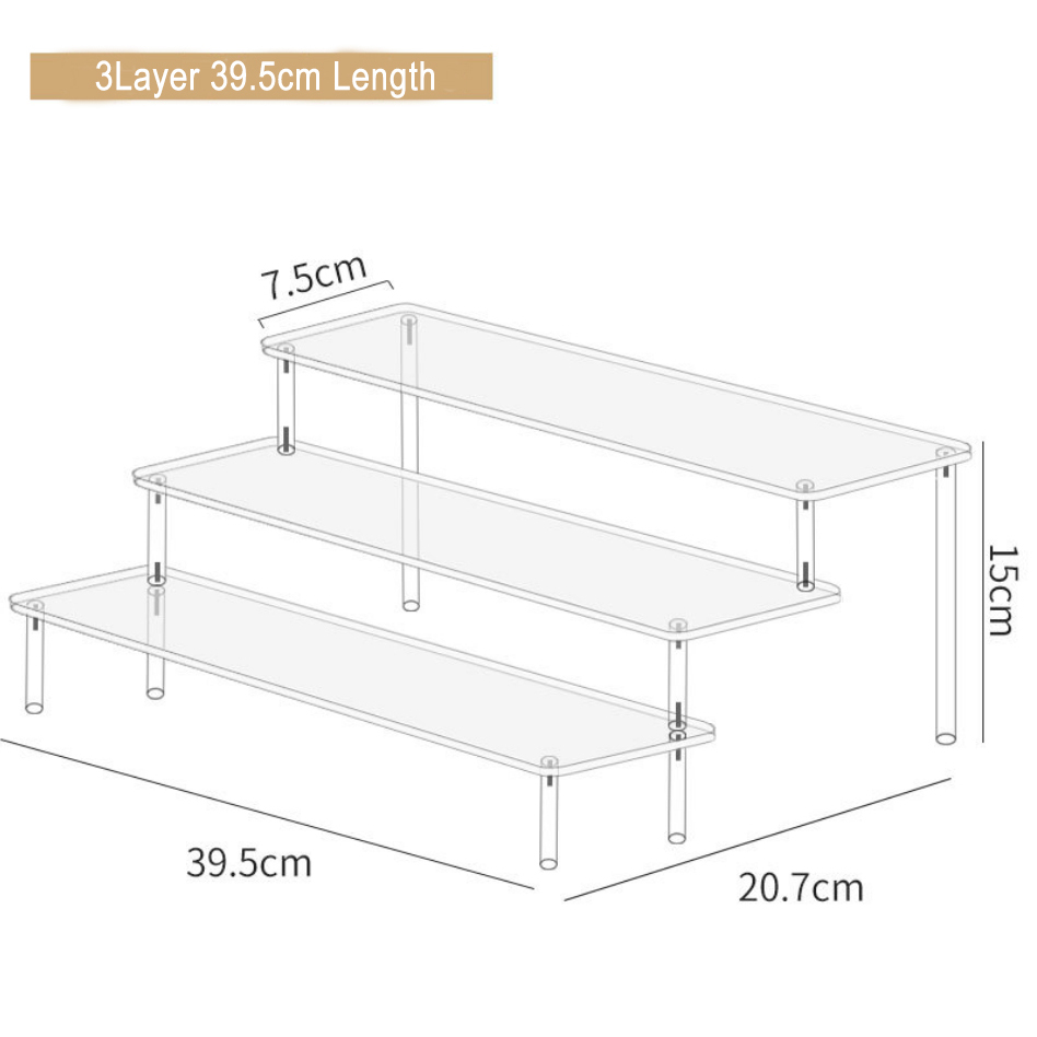 Clear Acrylic Display Stand 2/3/4/5 Layers (JBox) | Shopee Singapore