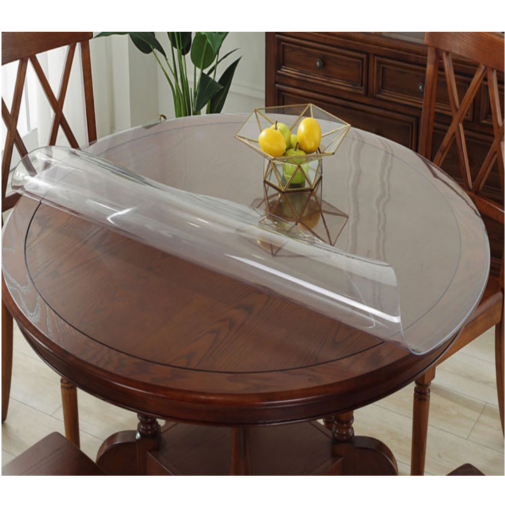 [Thick Round Shape】SG Local Stock 100cm 120cm PVC Table Mat Soft Desk ...