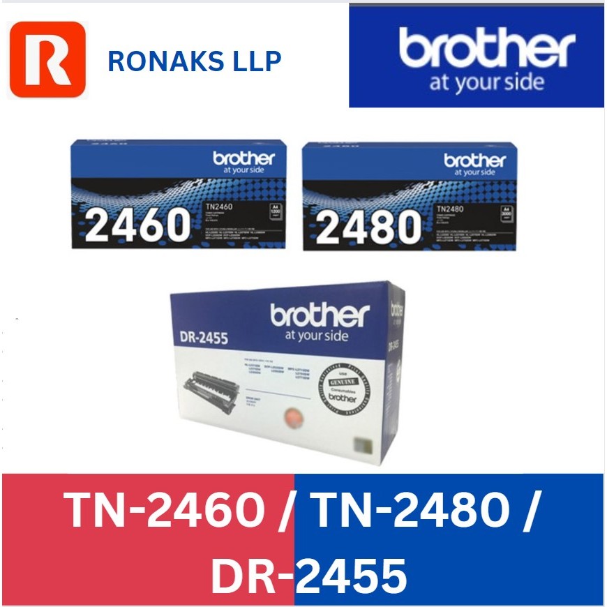 Brother Toner TN-2480 TN2480 / TN 2480 / Black Color / Drum DR-2455 ...